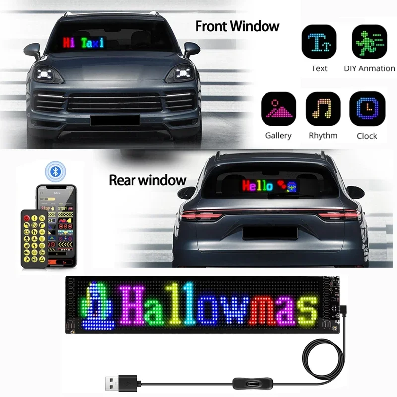 LED Matrix Pixel Screen App Bluetooth Control Flexible Display Screen ...