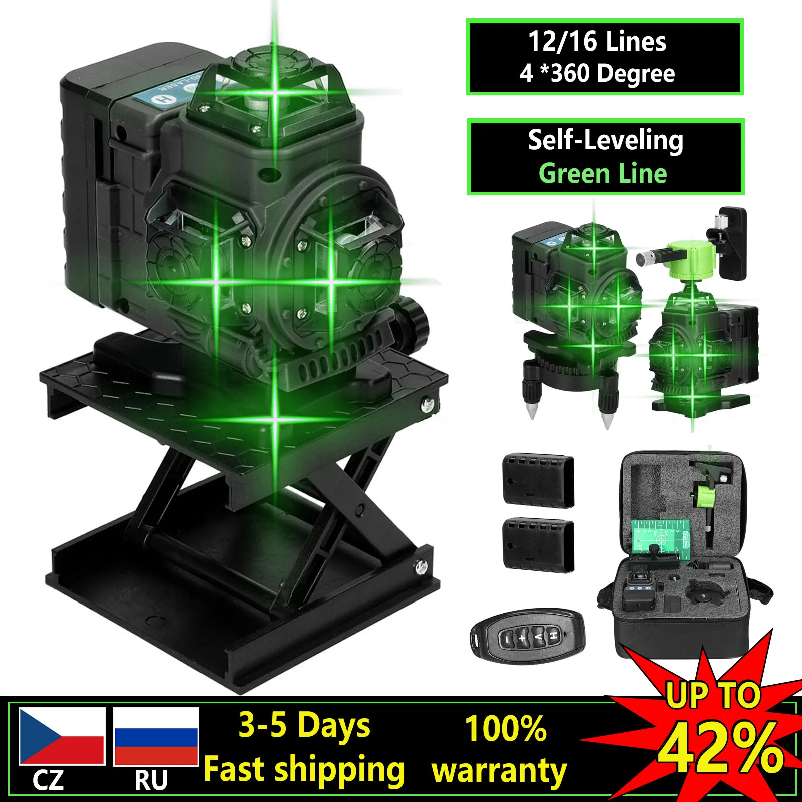 16 Lines Laser Level 3° Self-leveling Function Leveling Tool ...