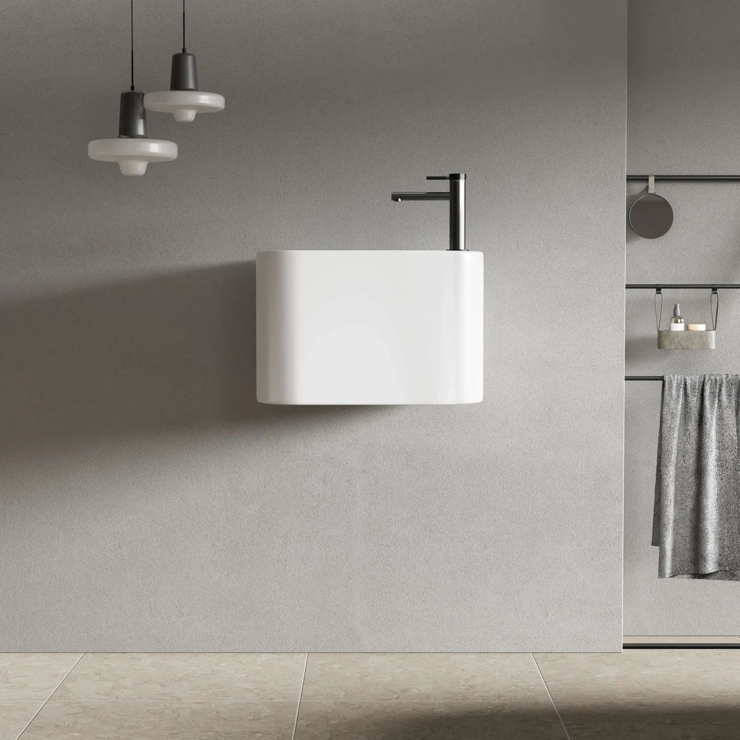 personalized color, small modern bathroom countertop, small artificial ...