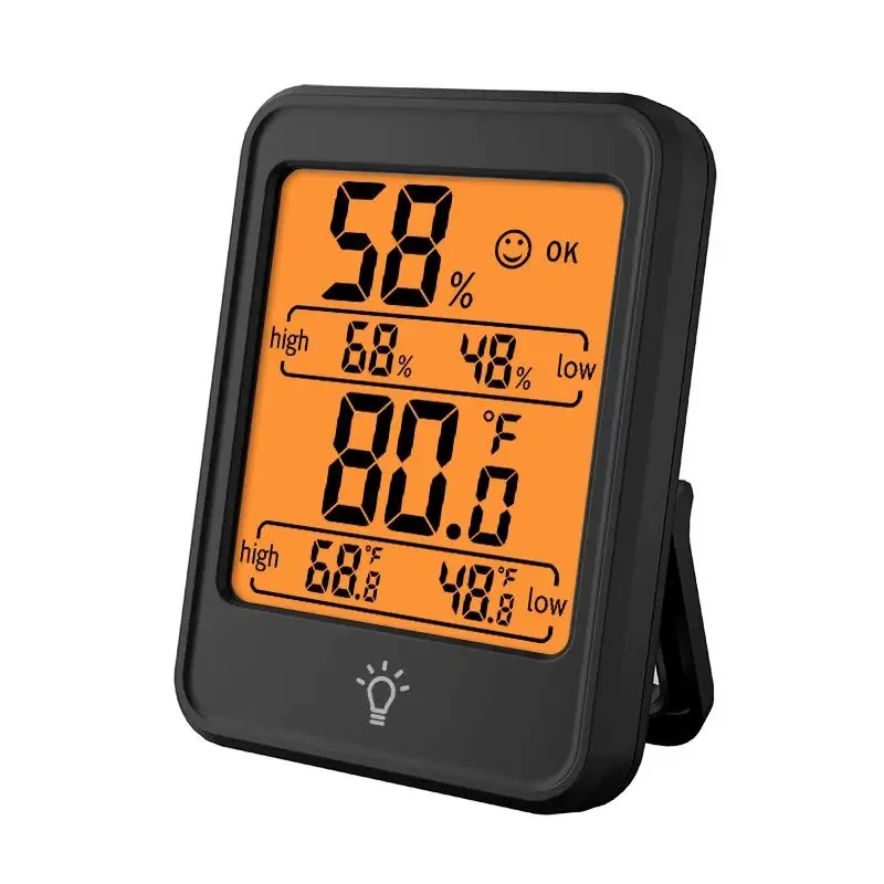 Indoor Digital Temperature Humidity Meter With Stand Magnet Portable ...
