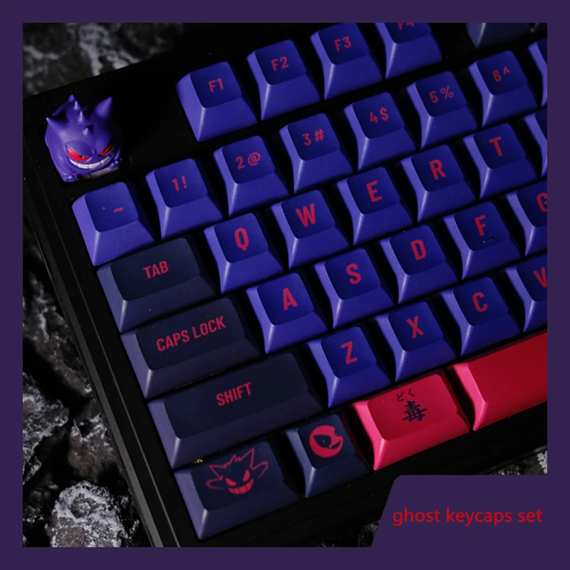 140 Keys/set Ghost Keycap PBT 5 Sides Dye Subbed Keycaps KCA Cherry ...