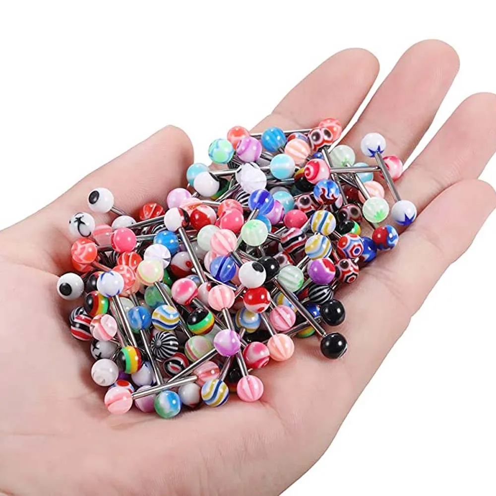 Piercing au nez,Glow K-1.6x16x5mm--barre de perçage de langue Flexible ...