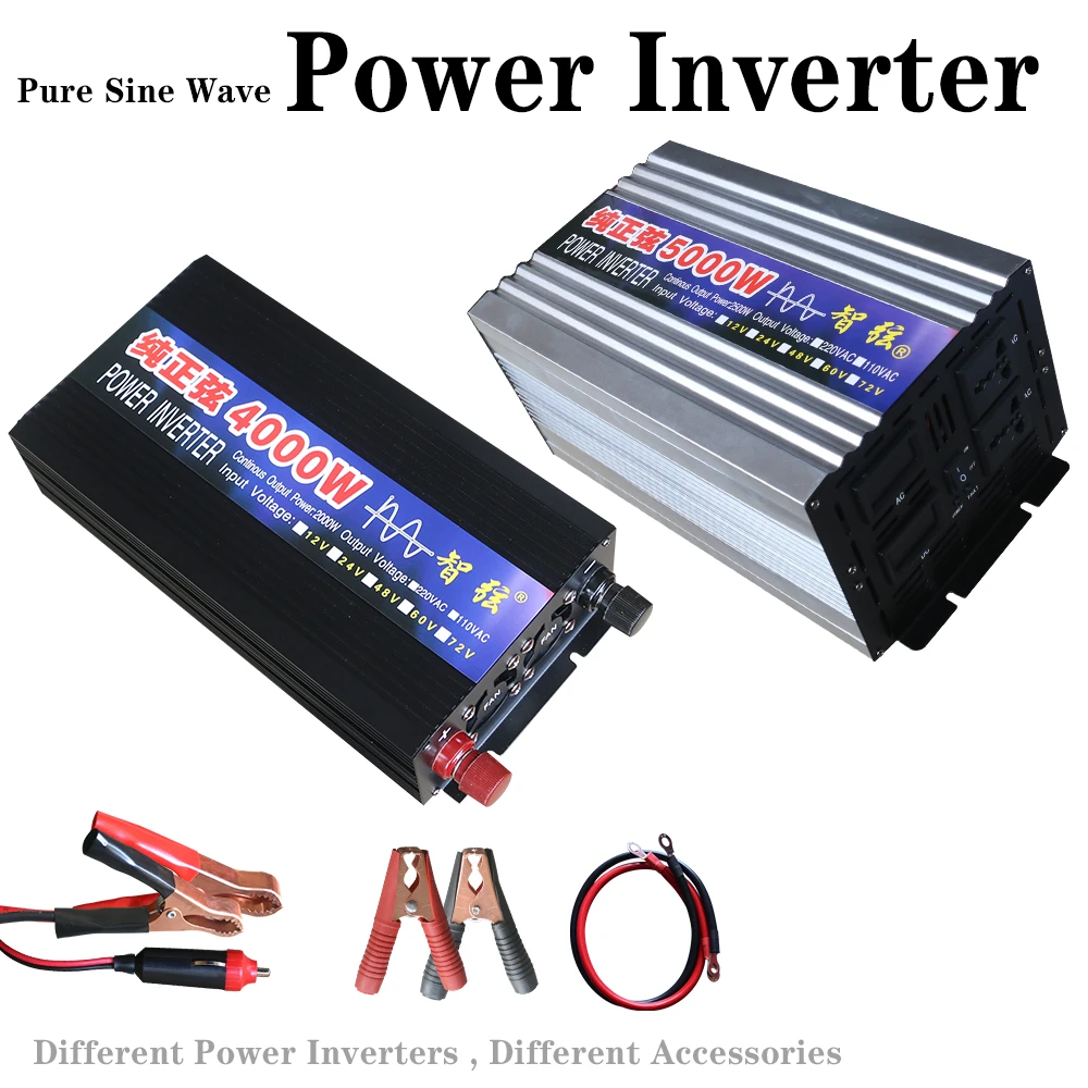 Pure Sine Wave Power Inverter 1000W 1600W 2000W 2600W 3000W 4000W 5000W 6000W 8000W DC 12V 24V ...