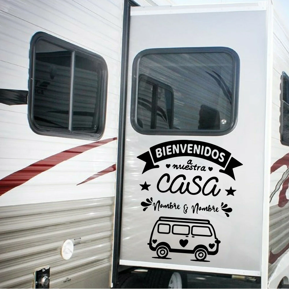 Custom-Name-Spanish-Welcome-To-Our-House-Camper-Rv-Motorhome-Sticker ...