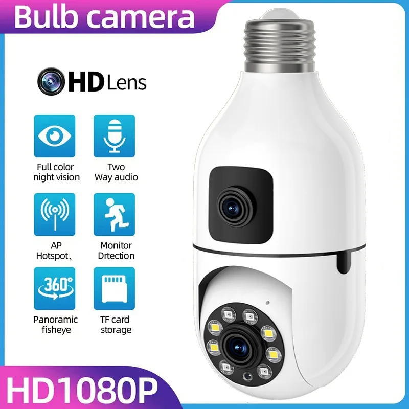 2MP-E27-Wifi-Bulb-Camera-Indoor-4X-Digital-Zoom-AI-Human-Detect-Full ...