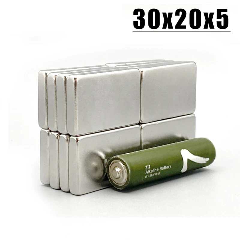 2-5-10-20Pcs-30x20x5-Neodymium-Magnet-30mm-x-20mm-x-5mm-N35-NdFeB-Block ...