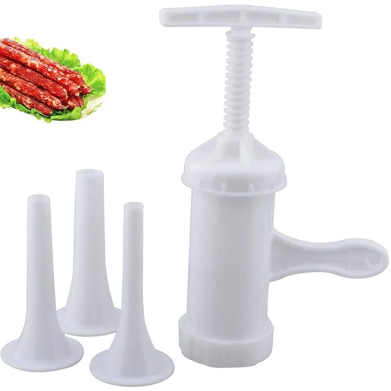 Sausage Stuffer Manual Sausage Maker Plastic Meat Filler Stuffer Funnel ...