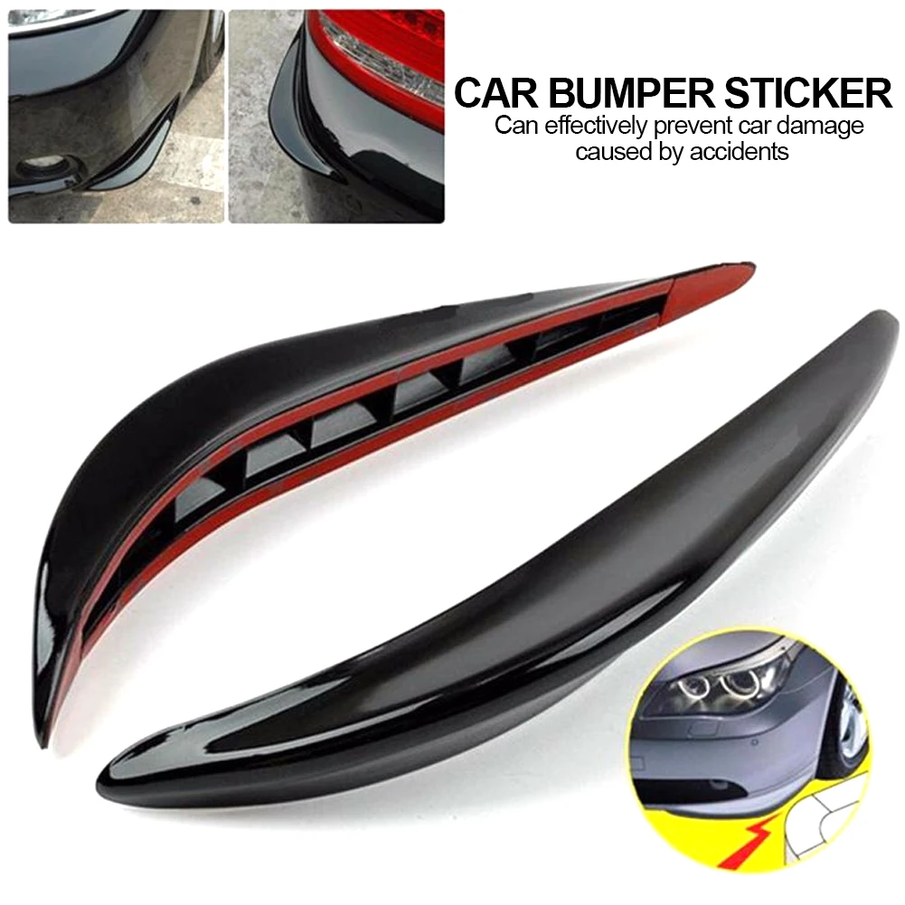 2Pcs Anti-Collision Scratch Patch Car Front Rear Bumper Corner Lip ...