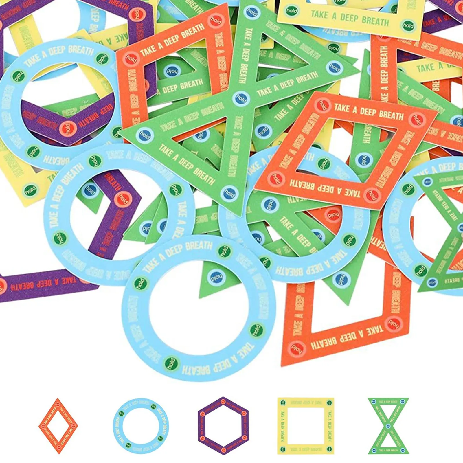 New-50Pcs-Calm-Stickers-Set-5-Styles-Tactile-Rough-Textured-Stickers ...