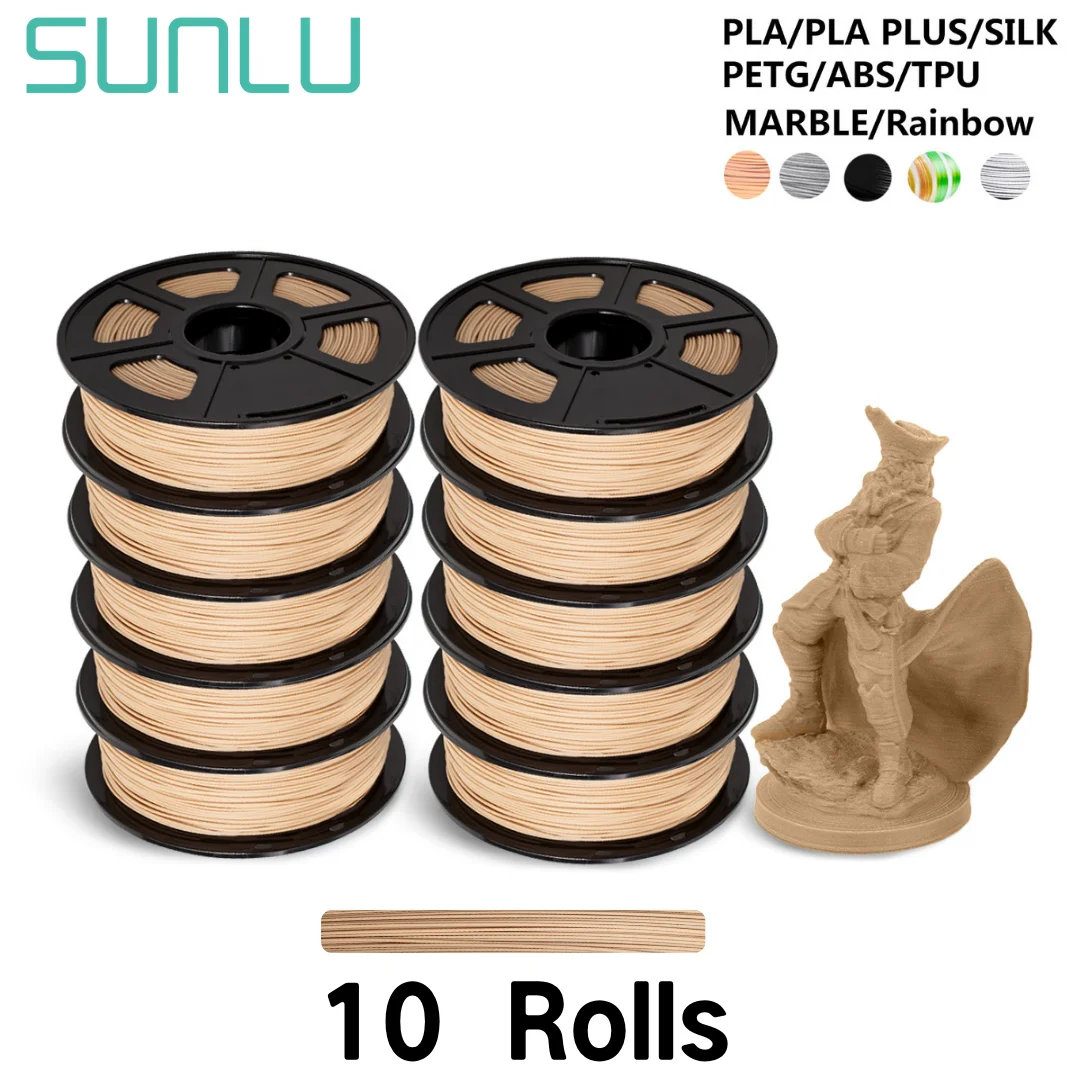 SUNLU PLA/PLA+/SILK/Rainbow/Marble/Meta/WOOD/Carbon Fiber Filament 1 ...