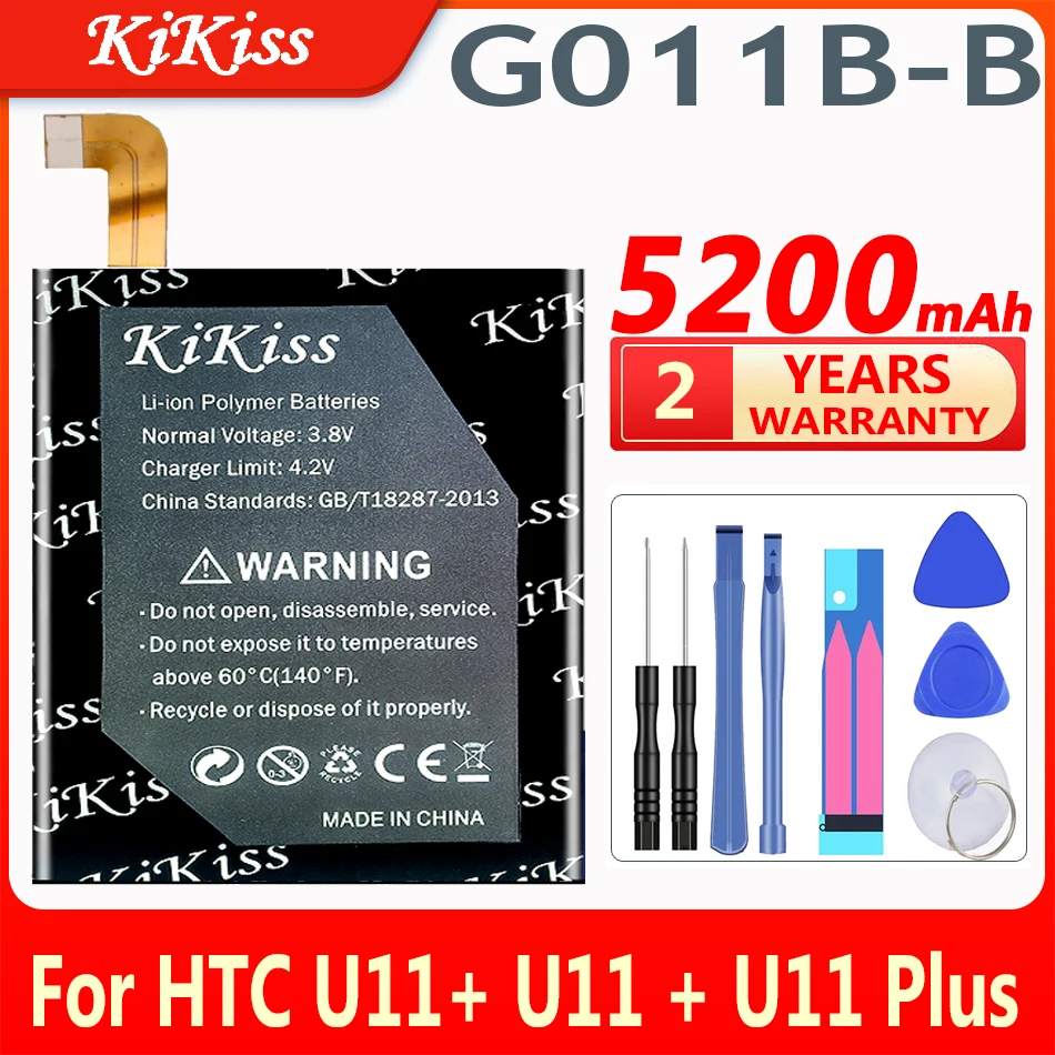 Batería de repuesto de G011B B de alta capacidad, 5200mAh, para HTC U11 ...