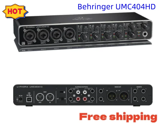 Behringer-UMC404HD-Interface-De-udio-Placa-De-Som-Guitarra-El-trica ...