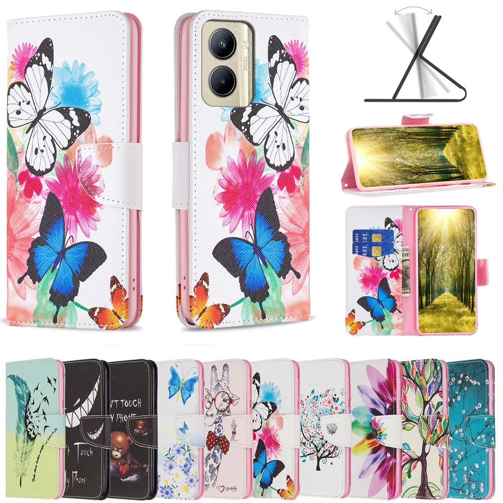 for-OPPO-Realme-C33-Case-Cover-coque-Flip-Wallet-Mobile-Phone-Cases ...