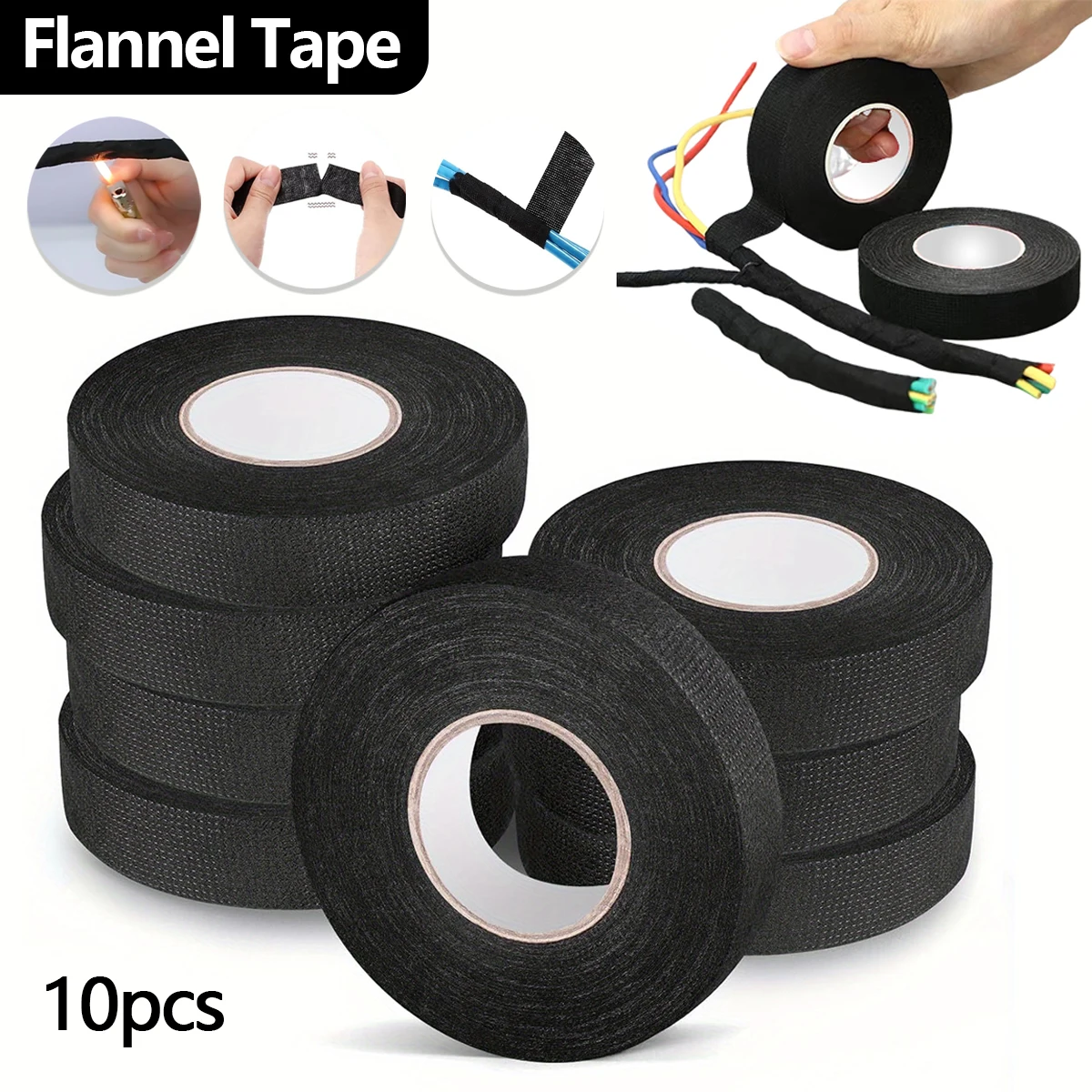 Heat-Resistant Electrical Tape - Durable Adhesive Cloth for Cable ...