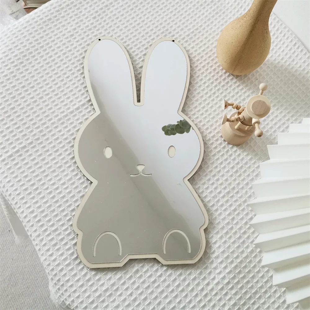 Cute-Rabbit-Bear-Shaped-Decorative-Mirrors-Cartoon-Acrylic-Small-Mirror ...