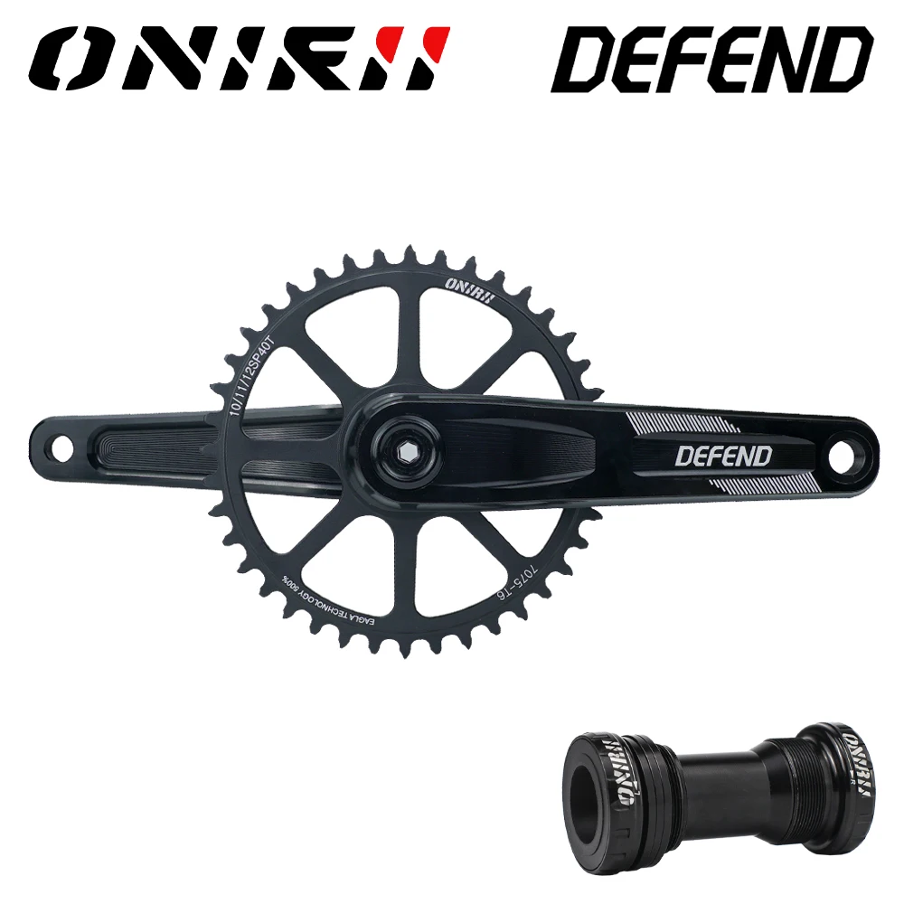 ONIRII Crankset Road Gravel Bike 165 172.5 175mm Crank with BSA-24 40 ...