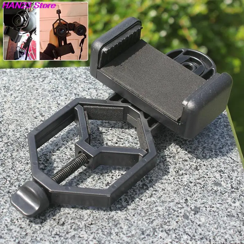1PC-Black-Cell-Phone-Adapter-Plastic-For-Monocular-Microscope-Telescope ...
