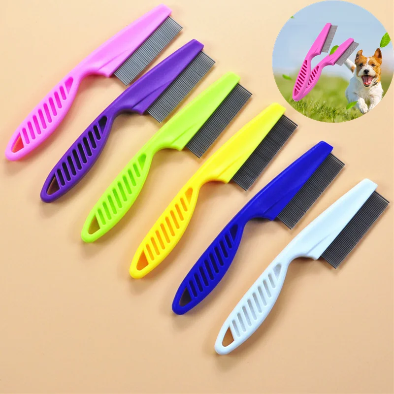 Home Pet Animal Care Comb Protect Flea Comb For Cat Dog Pet Stainless ...