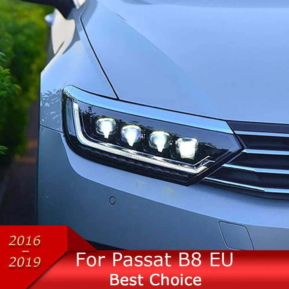 Car Lights For Passat B8 2016 2019 EU Version Magotan Upgrade LED Auto ...