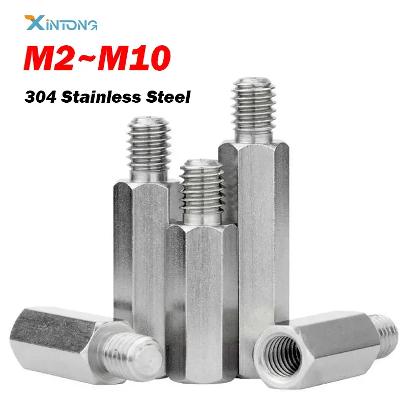 5Pcs-lots-M2-M10-304-Stainless-Steel-Standoff-Male-Female-Hex-Board ...