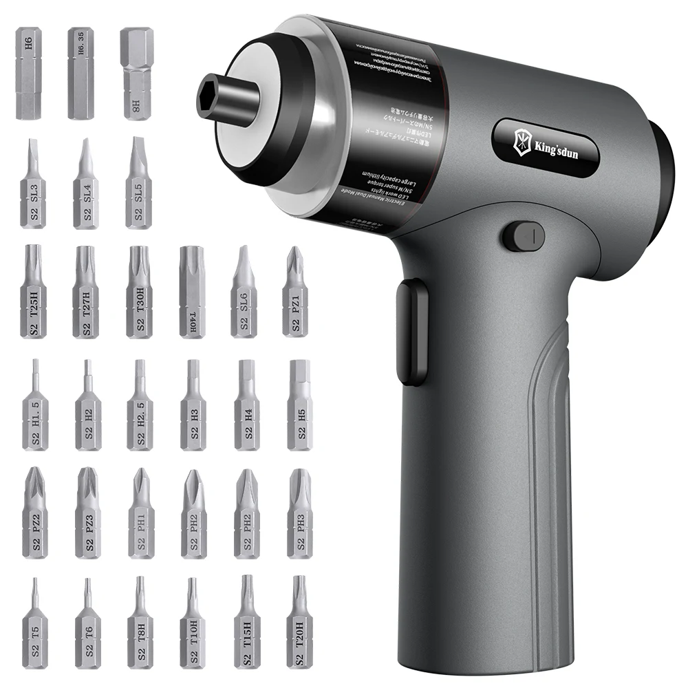 Electric Screwdriver 30pcs S2 Steel Bit Wireless Electric Driver ...