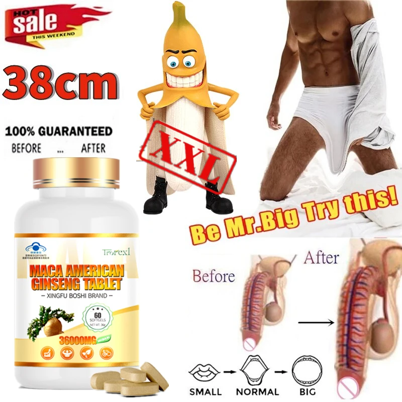 Male Prolong Strong Erections, Natural Maca Extract Tablets. Ginseng ...
