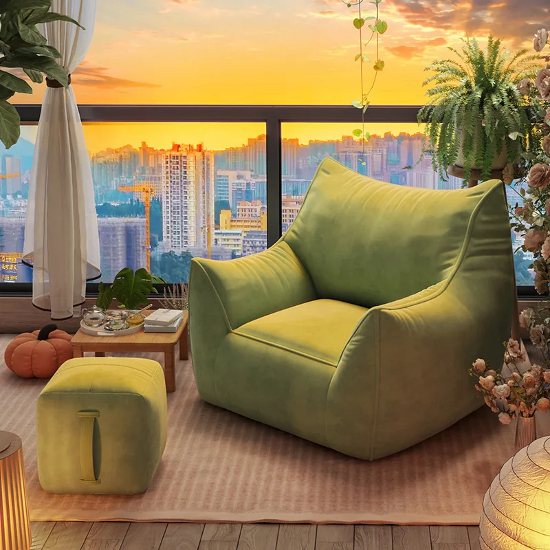 2026 New Home Living Room Can Lie Down Lazy Sofa Single Retro Tatami ...