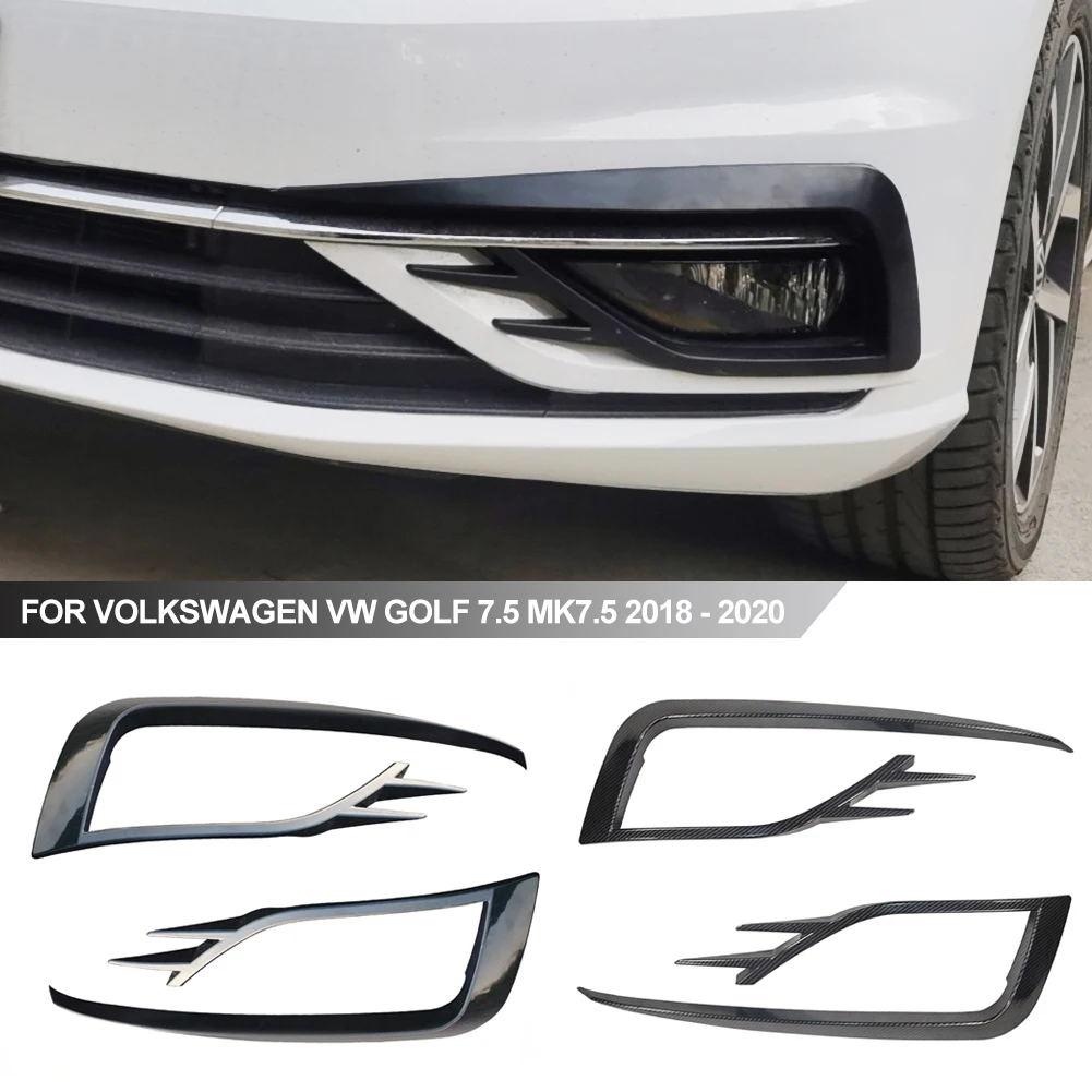 New-2Pcs-Car-Front-Bumper-Fog-Light-Grille-Cover-Trim-For-VW-Golf-7-5 ...