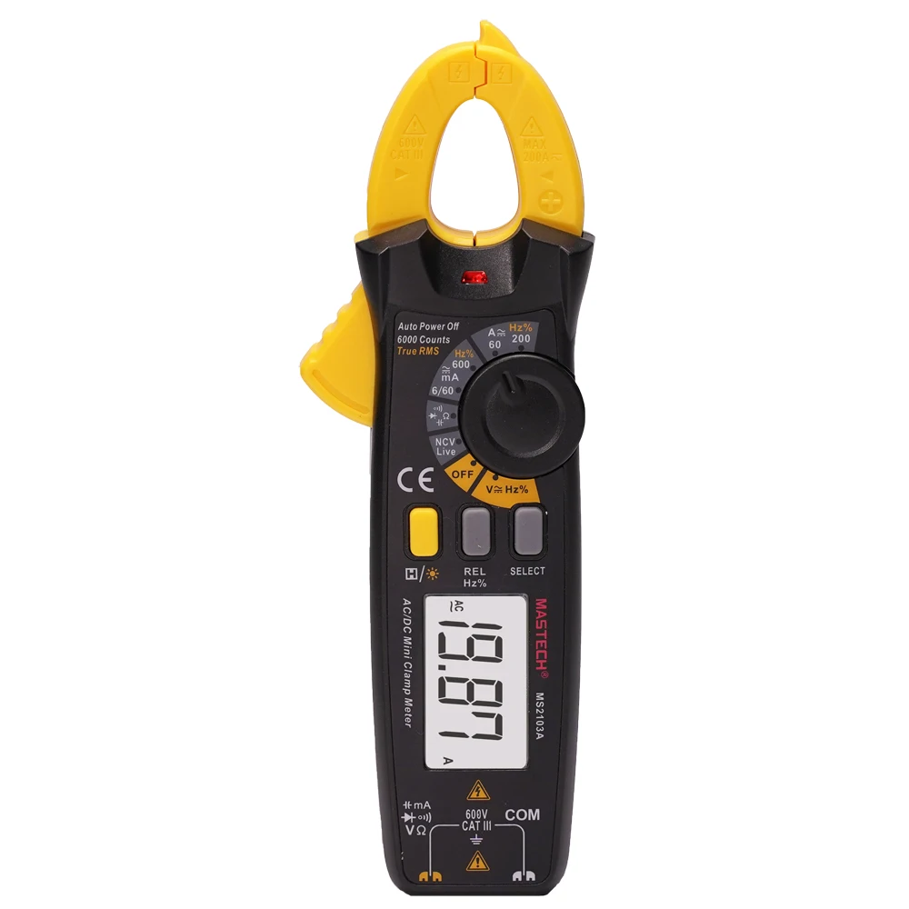 Mastech Ms2103a Digital Clamp Meter Multimeter Auto Range True Rms Ncv