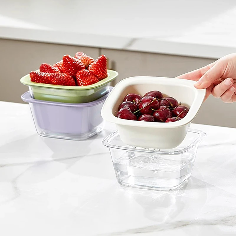 Double-Layer-Vegetable-Fruit-Drainer-Basket-Household-Food-Drain-Fruit ...