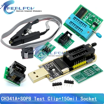 CH341A Programmer adapter+SOIC8 adapter+ SOP8 clip with cable+1.8V ...