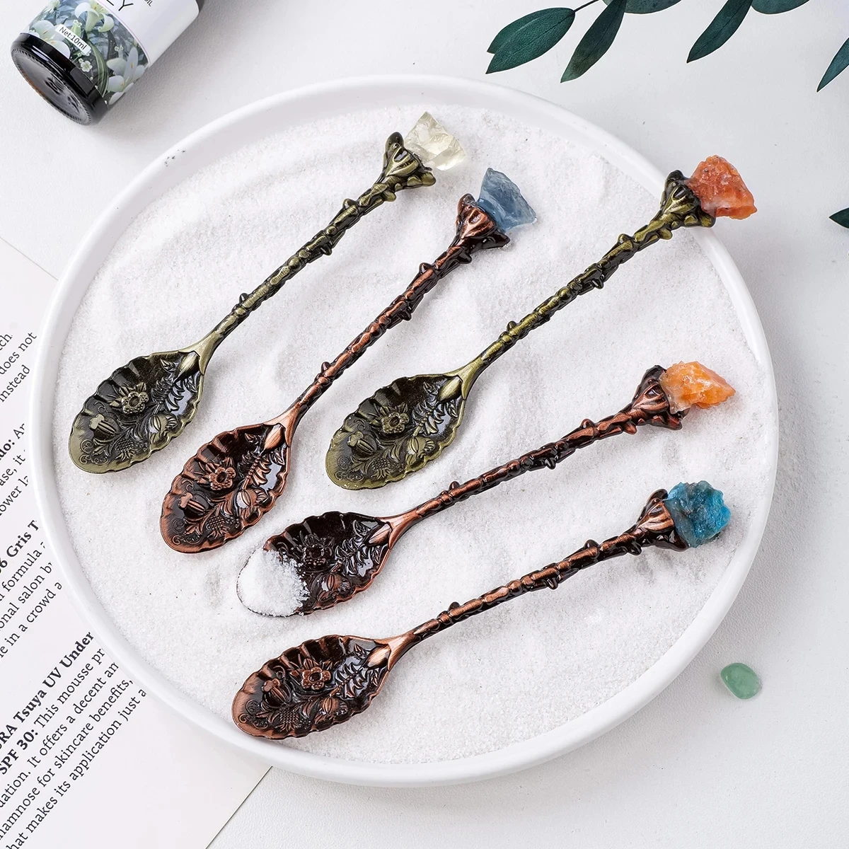 5pcs-Natural-Mixing-Raw-Stone-Teaspoon-Energy-Crystal-Kitchen ...
