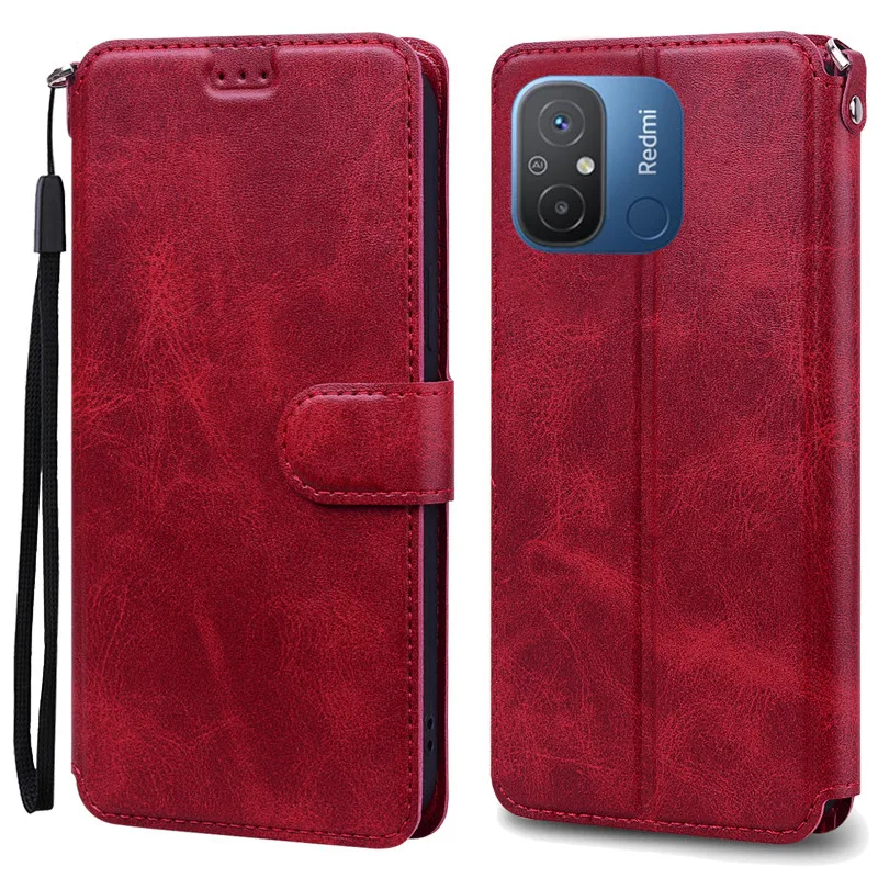 Leather-Wallet-Flip-Case-For-Redmi-12C-Cover-Case-For-Xiaomi-Redmi-12C ...