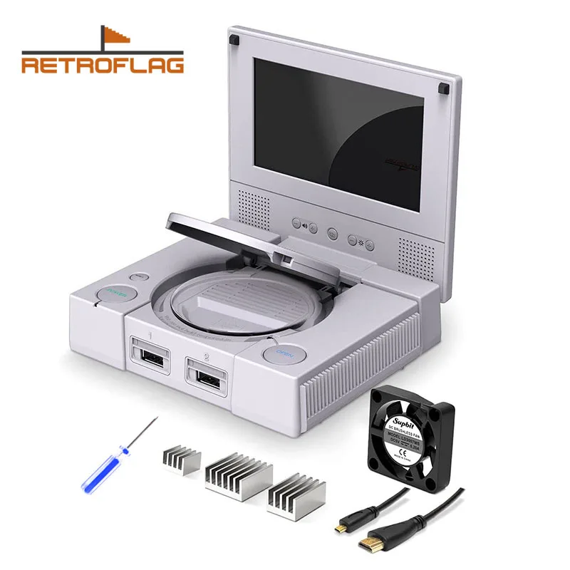 Retroflag Pistation Case Raspberry Pi 4 Case With Cooling Fan And 3pcs ...