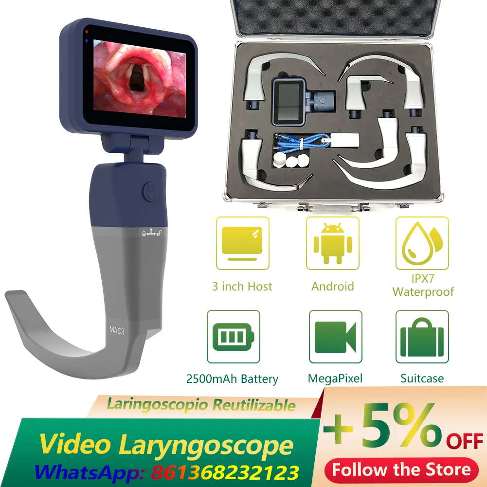 Video-Laryngoscope-for-Intubation-Compatible-with-5-Macintosh-Blades ...