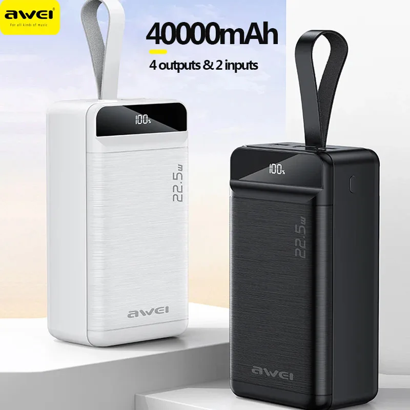 Awei-P141K-Powerful-Power-Bank-40000mAh-with-3-USB-1-Type-C-outputs-PD ...
