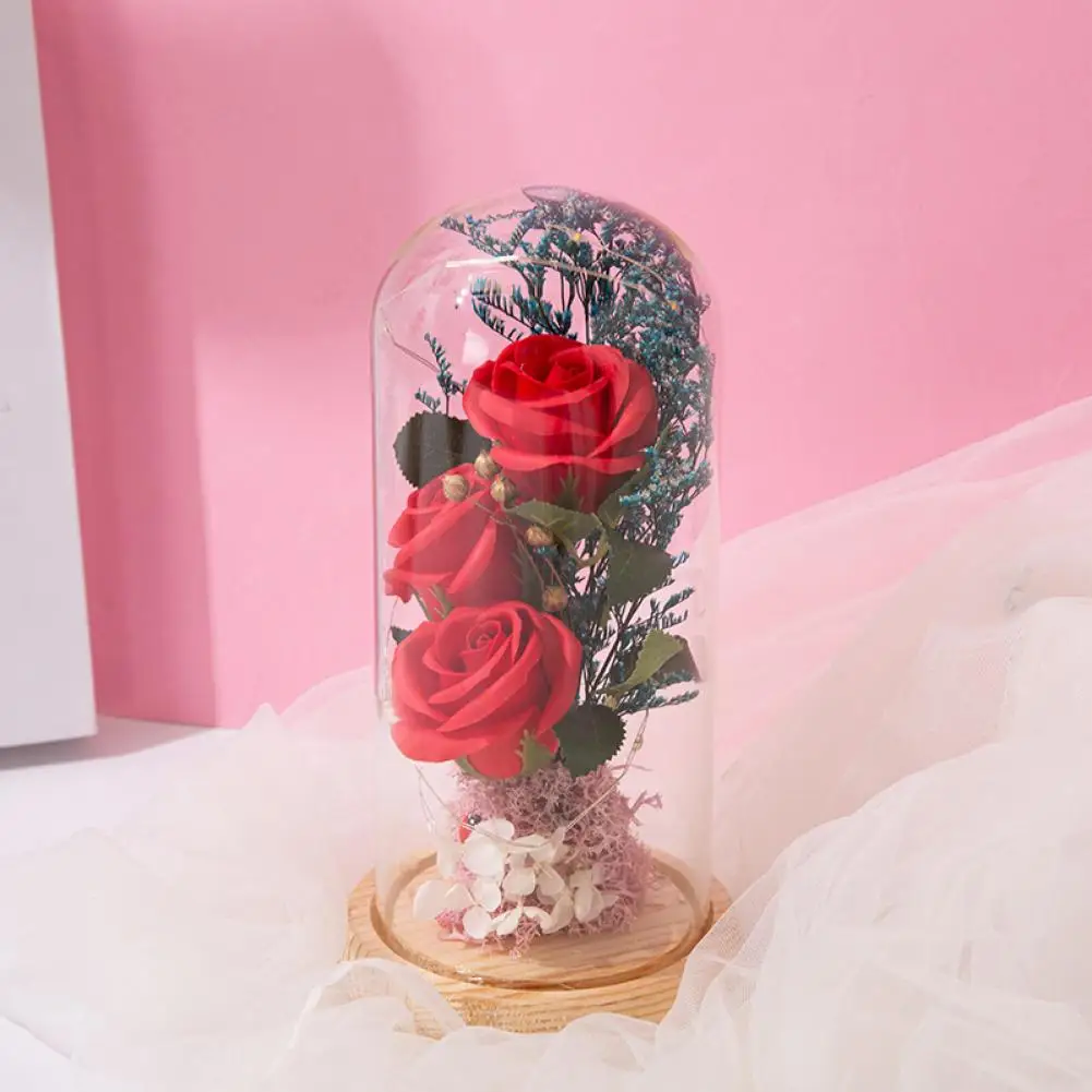 Rose-Lamp-Artificial-Flower-Simulated-Anti-fading-Glass-Eternal ...