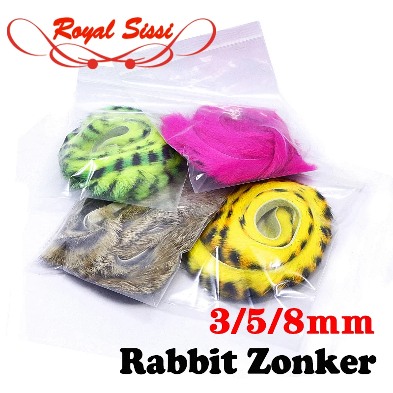 Royal-Sissi-3strips-total-one-meter-pack-fly-tying-zonker-rabbit-strips ...