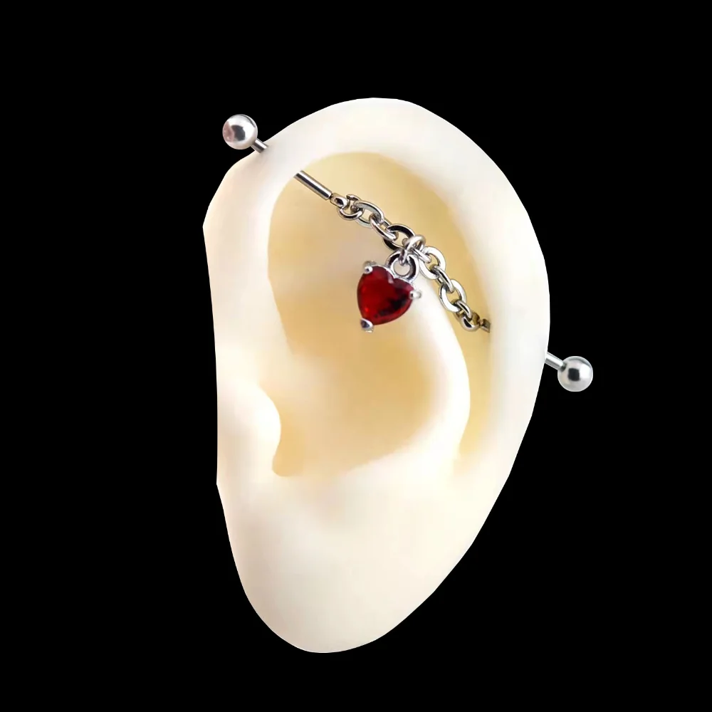 1PC-Industrial-Barbell-Helix-Piercing-with-CZ-Heart-Pendent-Floating ...
