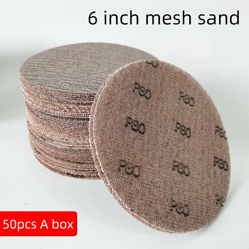 6-Inch-150mm-Dry-Mesh-Sand-Car-Atomic-Ash-Putty-Polishing-Round-Self ...