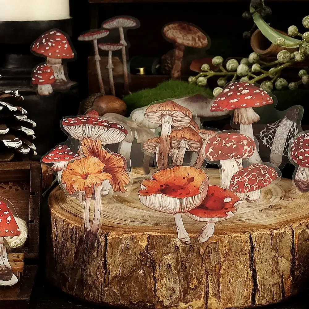40-Pcs-Mountain-Forest-Series-Mushroom-Flower-Maple-Leaf-Ledger-DIY ...
