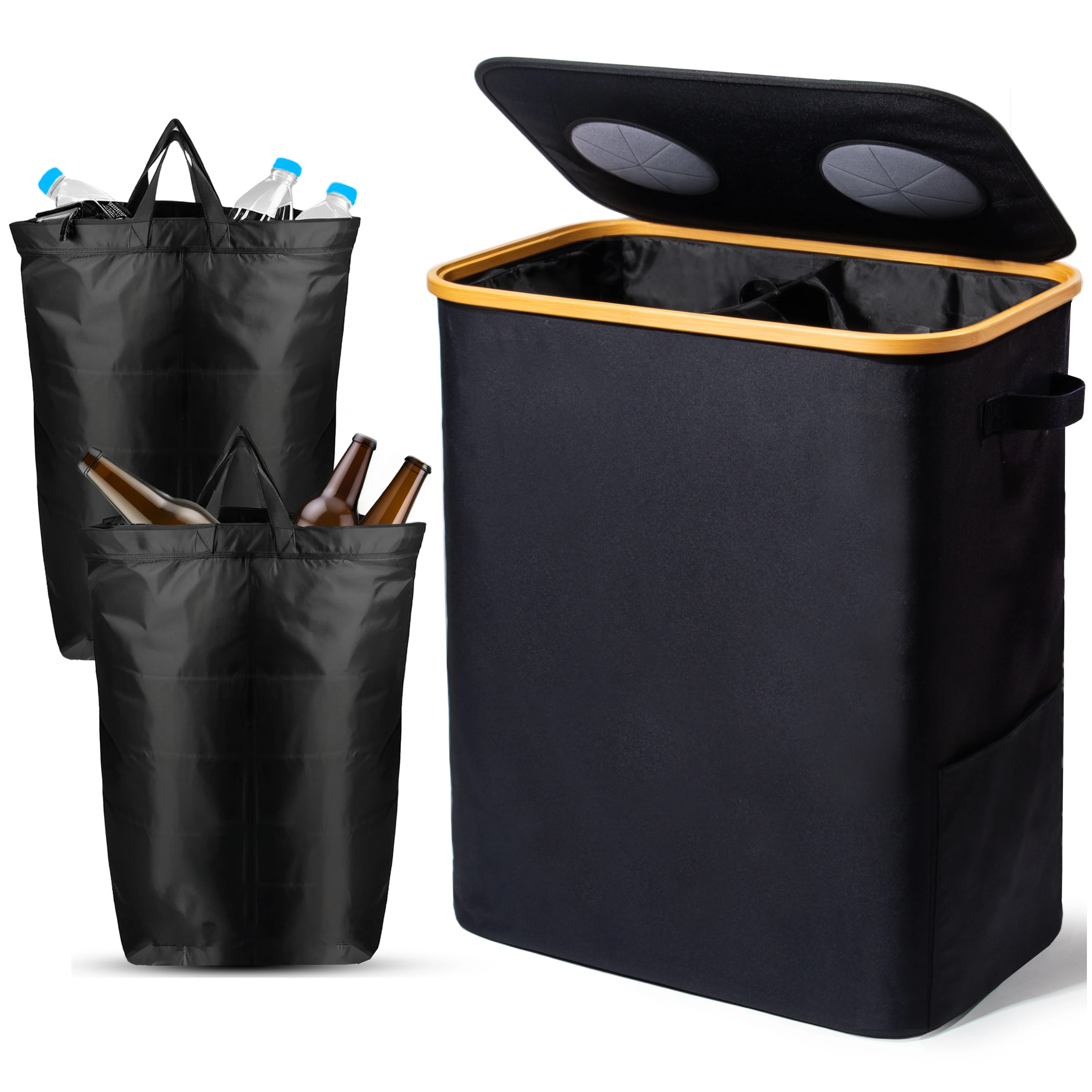 140L deposit bottles collection container storage with lid bottles ...