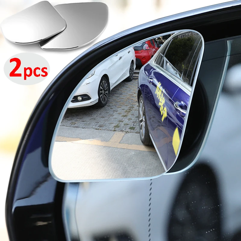 2pcs Car Blind Spot Mirror 360 Degree Rotating Frameless Auxiliary ...