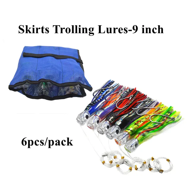 Kmucutie Fully Rigged Marlin Lures 6pcs/pack 6.5inch/9inch Tuna ...