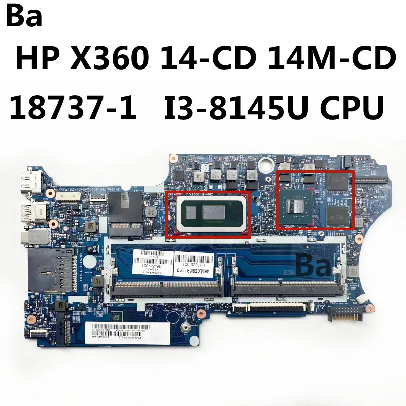 For-HP-X360-14-CD-14M-CD-Laptop-Motherboard-18737-1-i3-8145U-Notebook ...