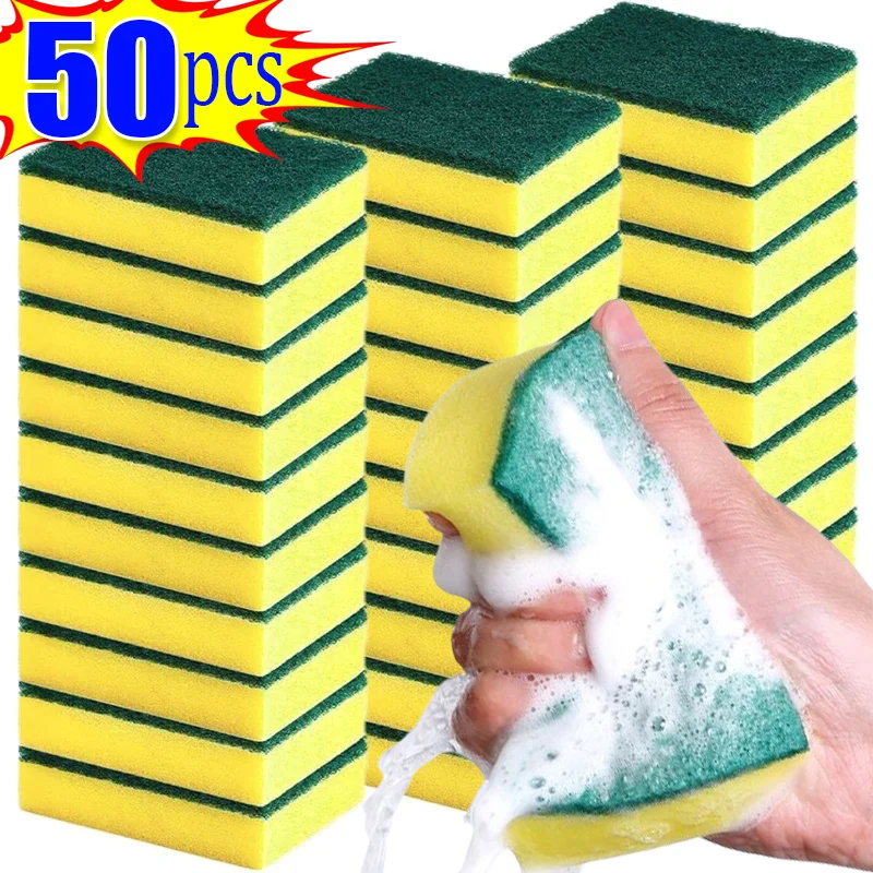 50-1PCS-Dust-Cleaning-Sponge-Wipe-Double-Sided-Soft-Sponge-Kitchen-Pot ...