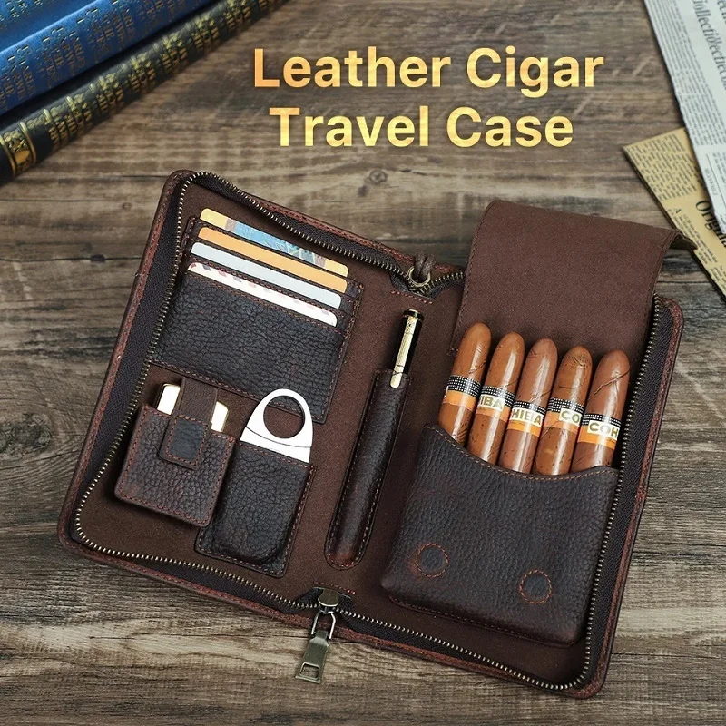 Multifuncional-Leather-Cigar-Travel-Case-for-Men-Acess-rios-Humidor ...