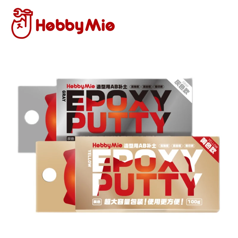 HOBBY-MIO-AB-Putty-100g-Gray-Yellow-Epoxy-Putty-for-Modeling-Smooth ...