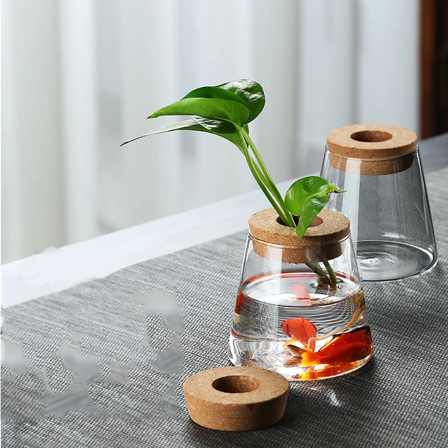 Simple-Transparent-Glass-Flower-Pots-Home-Decorative-Hydroponic-Bottle ...