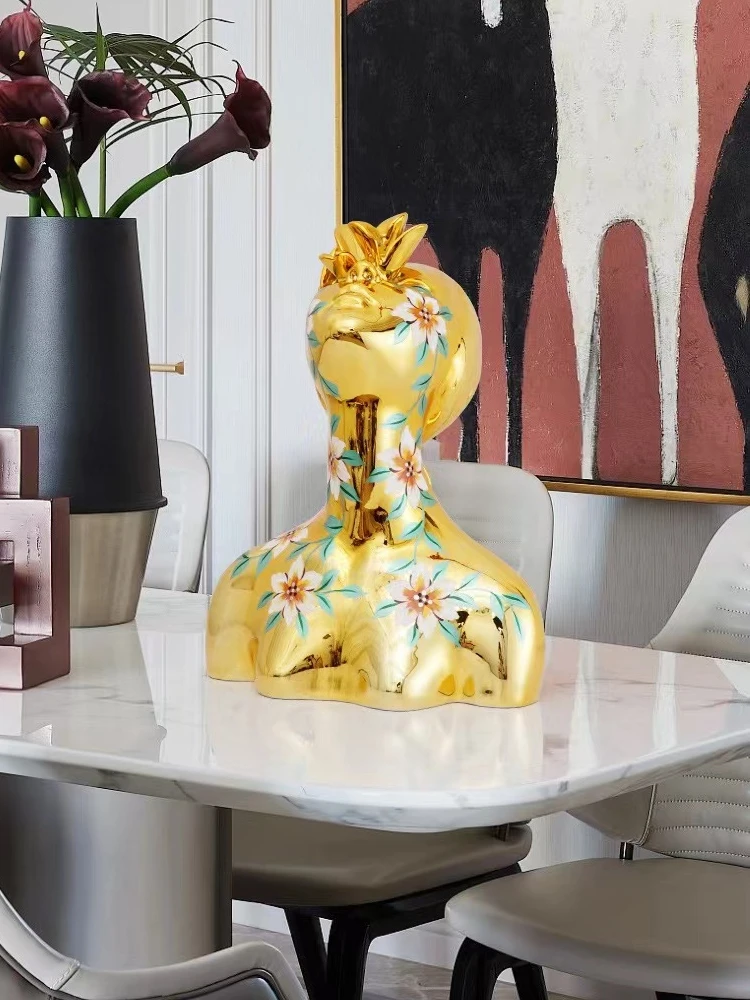 Large-Abstract-Figure-Sculpture-with-A-Height-of-65-Cm-Painted-Art-Girl ...